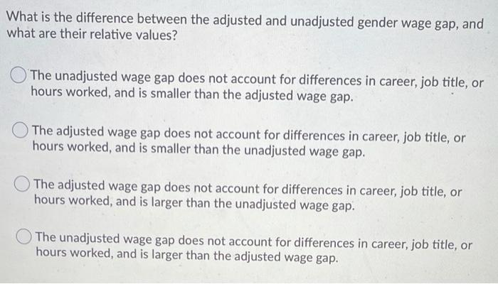 Solved What is the difference between the adjusted and | Chegg.com