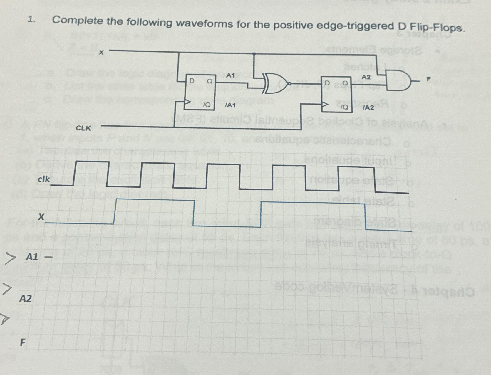 Solved Complete the following waveforms for the positive | Chegg.com