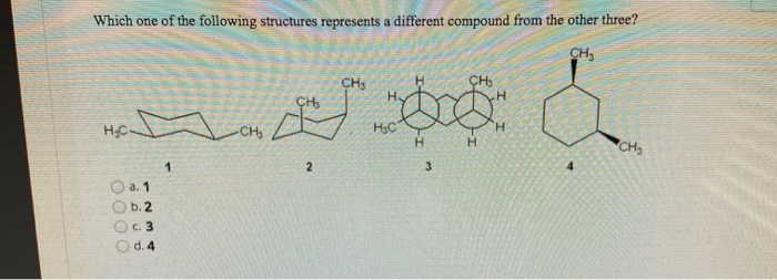Solved Which one of the following structures represents a | Chegg.com
