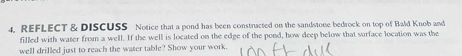 Solved REFLECT & DISCUSS Notice that a pond has been | Chegg.com