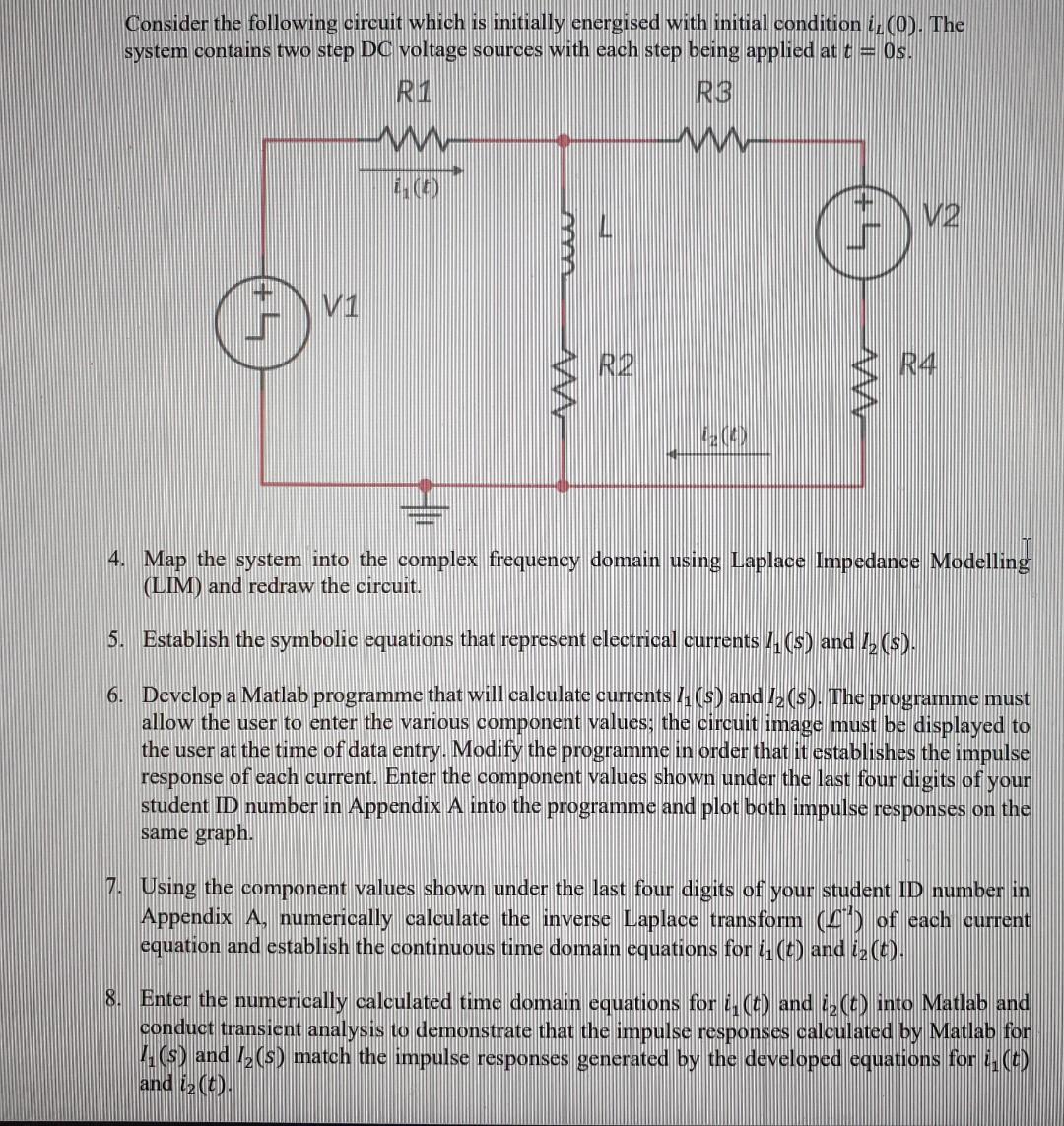 Consider the following circuit which is initially | Chegg.com