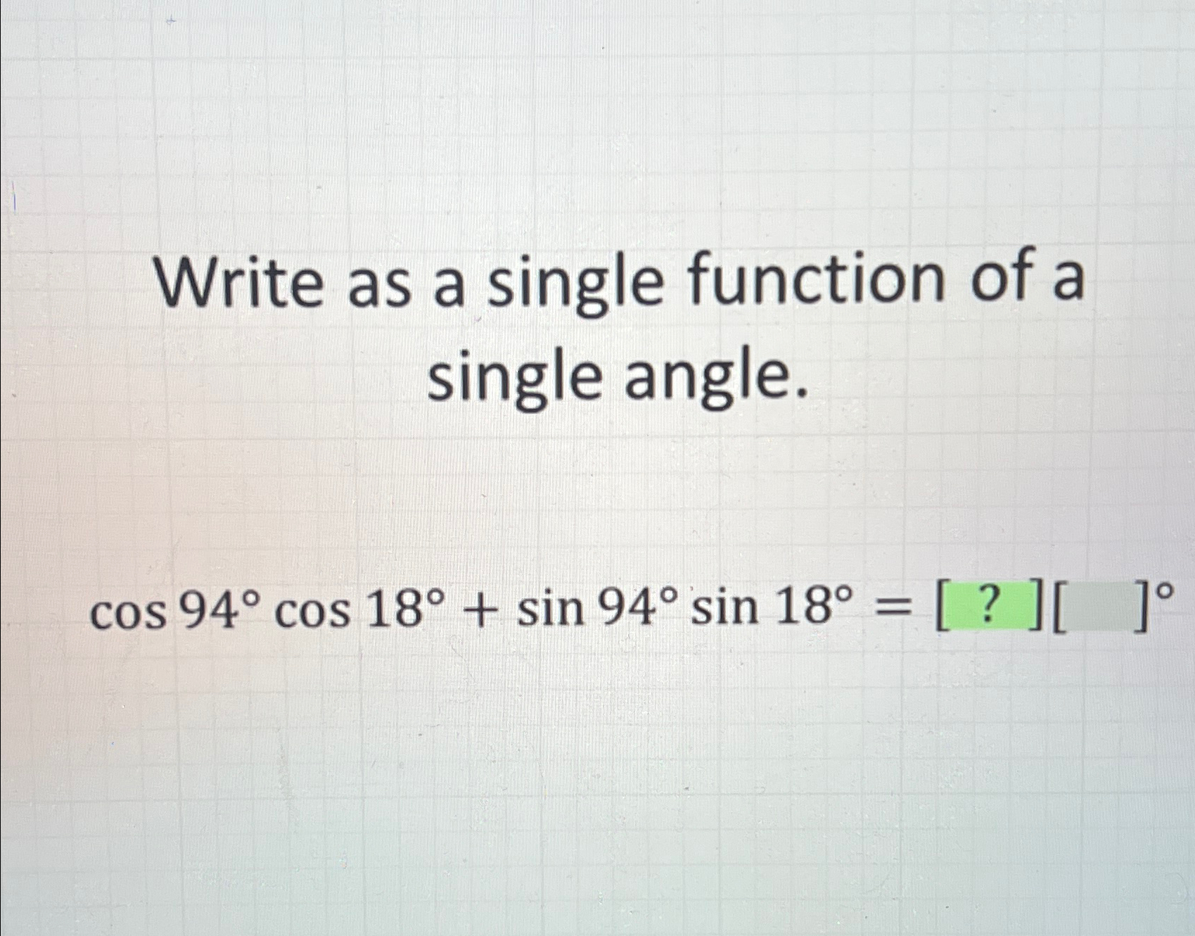 Solved Write as a single function of a single | Chegg.com