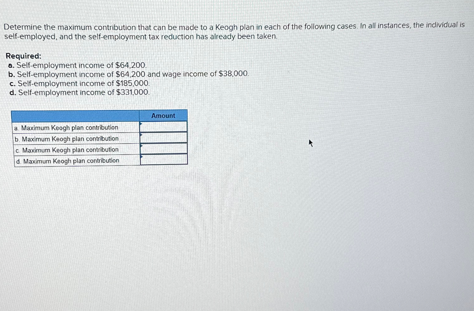 Solved Determine the maximum contribution that can be made | Chegg.com