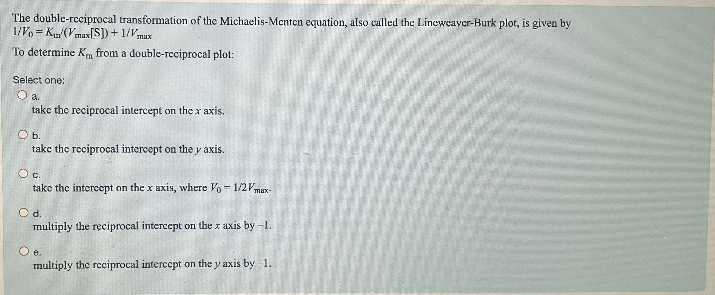 Solved The double-reciprocal transformation of the | Chegg.com