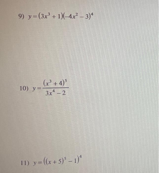 Solved Differentiate each function with respect to x. Using | Chegg.com