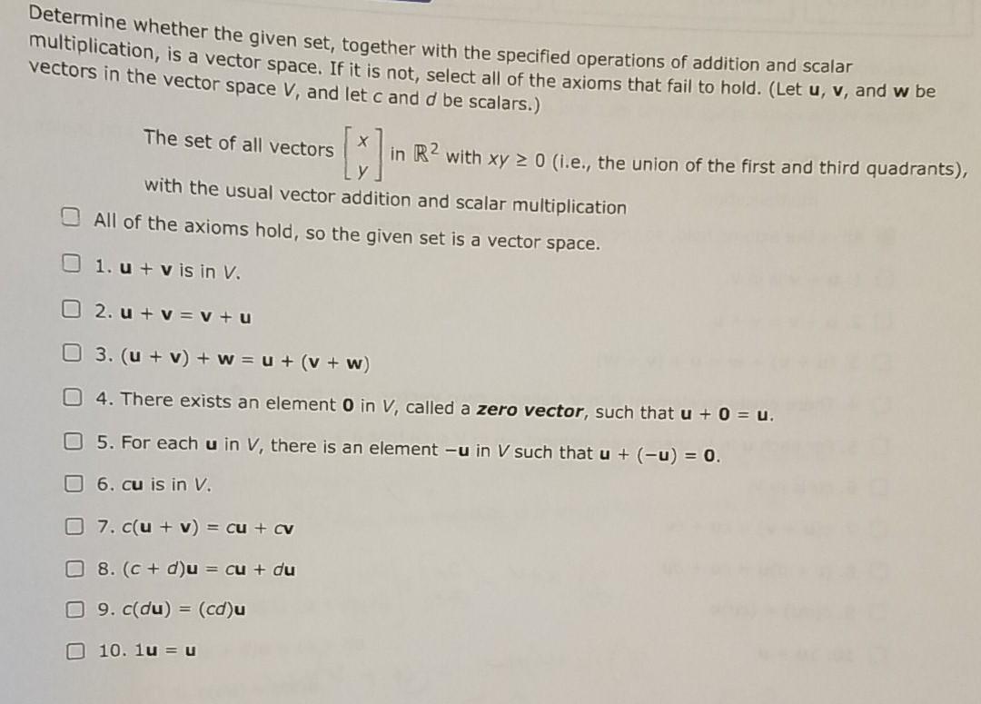 Solved Determine whether the given set, together with the | Chegg.com