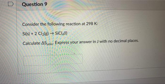 Solved Consider the following reaction at 298 K : | Chegg.com