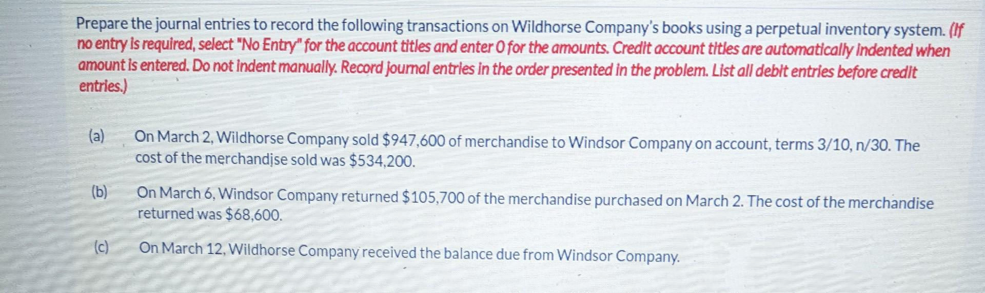 Solved Prepare the journal entries to record the following | Chegg.com