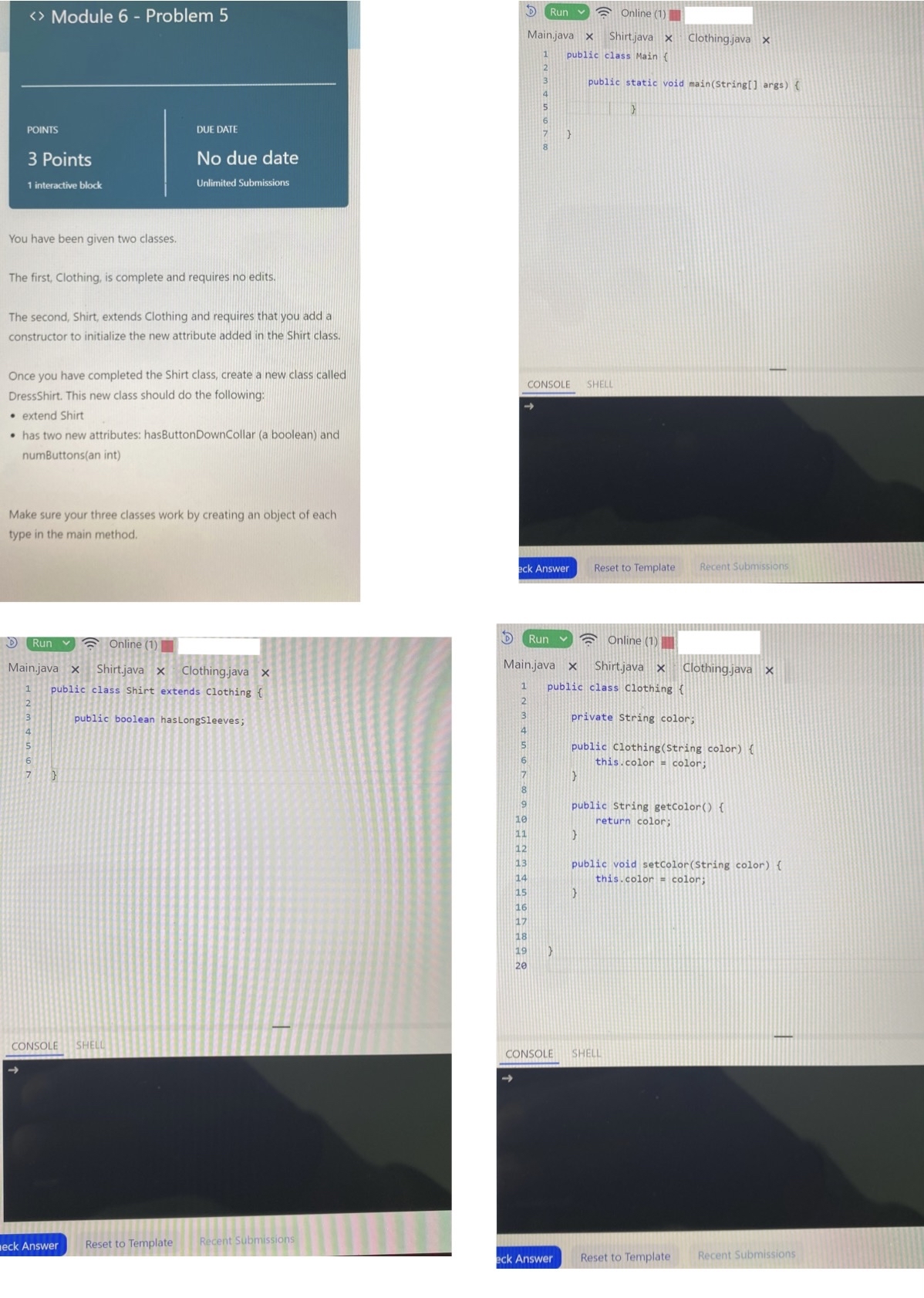 Solved I will upvote if code is correct and runs properly, | Chegg.com