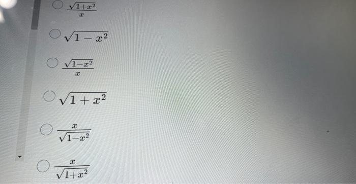 Solved Simplify The Following Expression Tan Arcsin X