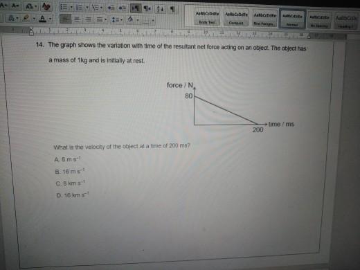 Solved An inte 14. The graph shows the variation with time | Chegg.com