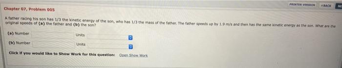 Solved PRINTER VERSION RACK NE Chapter 07, Problem 005 A | Chegg.com