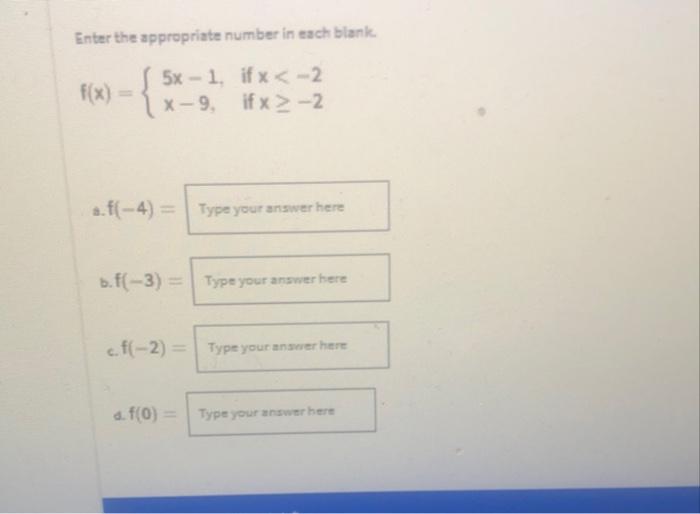 Solved Enter the appropriate number in each blank. | Chegg.com