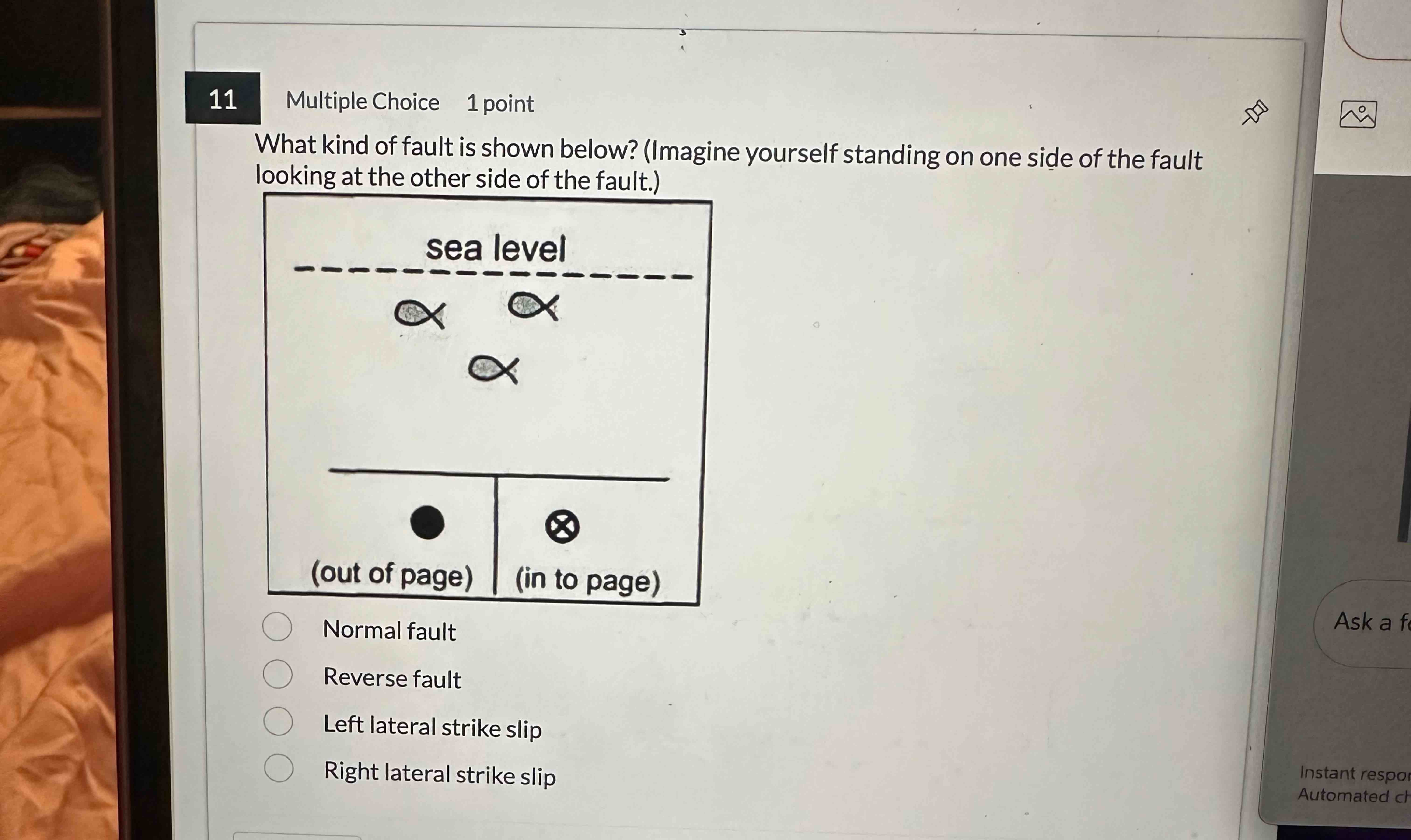 Solved 11What kind of fault is shown below? (Imagine | Chegg.com