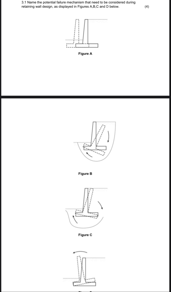 Solved 3.1 ﻿Name the potential failure mechanism that need | Chegg.com