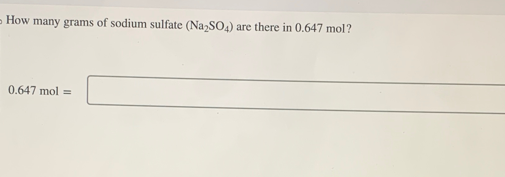 Solved How many grams of sodium sulfate (Na2SO4) ﻿are there | Chegg.com