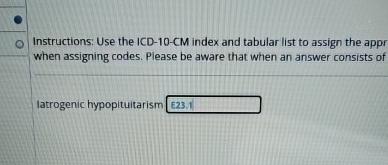 Solved Instructions: Use the ICD-10-CM index and tabular | Chegg.com