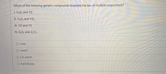 Solved Which of the following generic compounds illustrate | Chegg.com