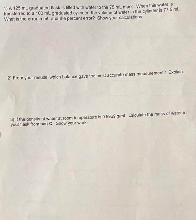 Solved EXPERIMENTAL PROCEDURES: A. Length: Use of a metric | Chegg.com