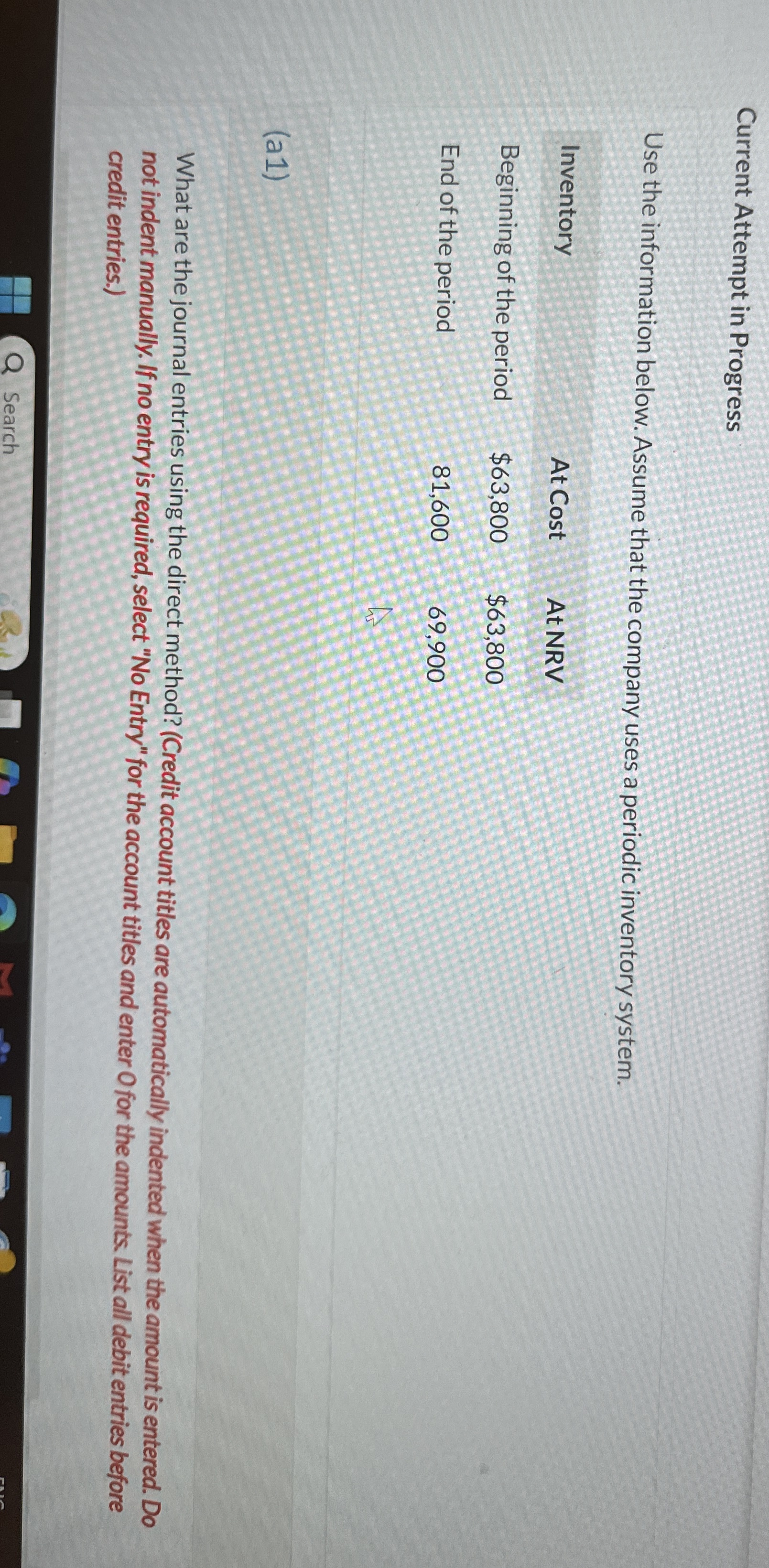 Solved Current Attempt in ProgressUse the information below. | Chegg.com