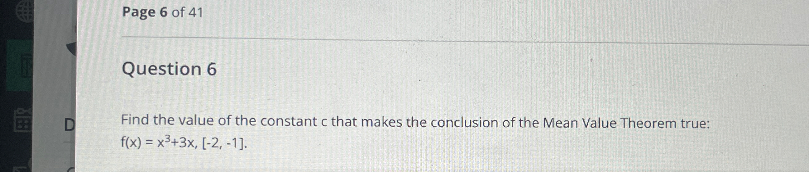 Solved Page 6 ﻿of 41Question 6Find the value of the constant | Chegg.com