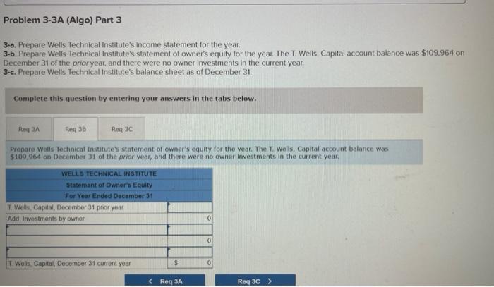 Solved Required information Problem 3-3A (Algo) Preparing | Chegg.com