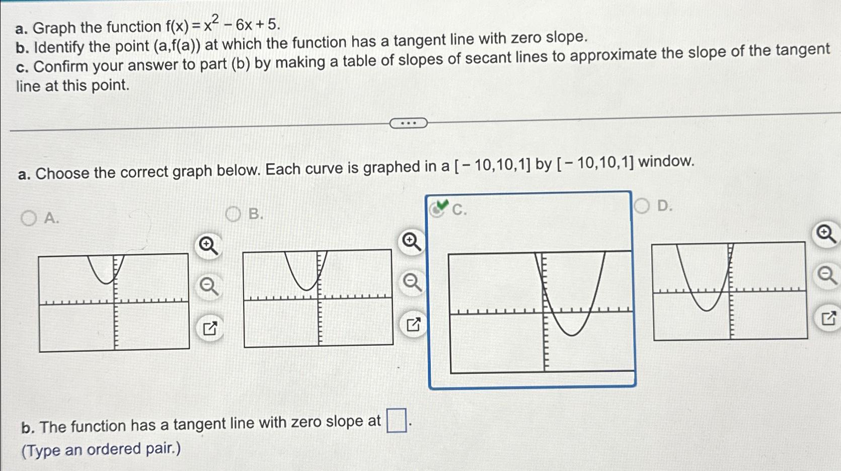 Solved a. ﻿Graph the function f(x)=x2-6x+5.b. ﻿Identify the | Chegg.com