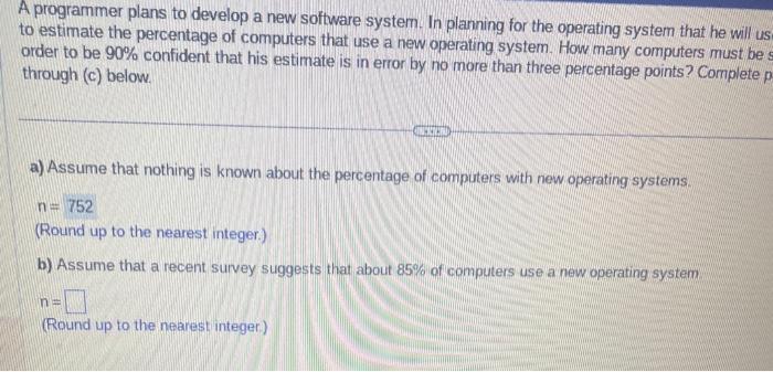 Solved A programmer plans to develop a new software system. | Chegg.com
