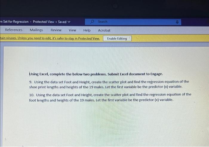 Solved Using Excel, complete the below two problems. Submit | Chegg.com