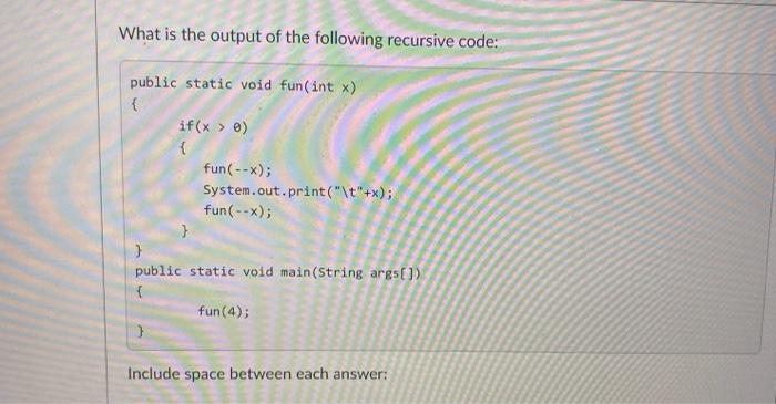 Solved Given the following method declaration, this method | Chegg.com