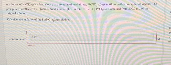 Solved A solution of \\( \\mathrm{NaCl}(\\mathrm{aq}) \\) is | Chegg.com