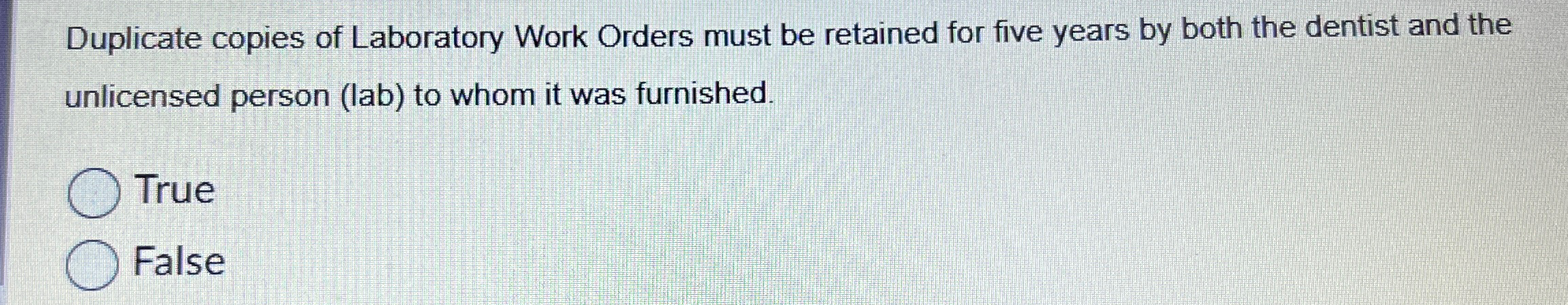 Solved Duplicate copies of Laboratory Work Orders must be | Chegg.com