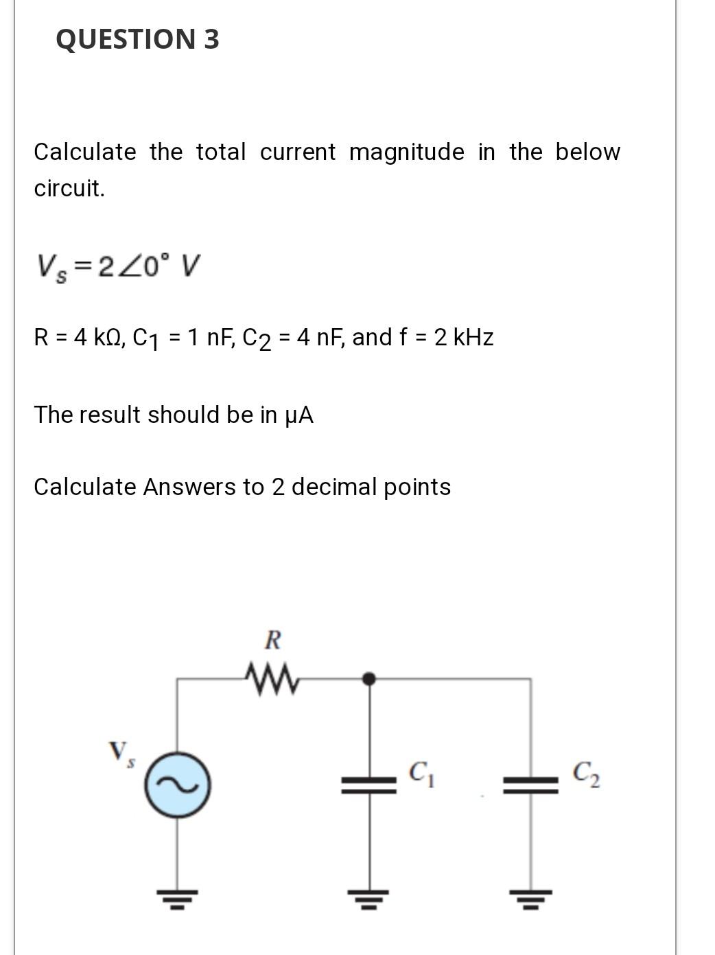 Solved Calculate the total current magnitude in the below | Chegg.com