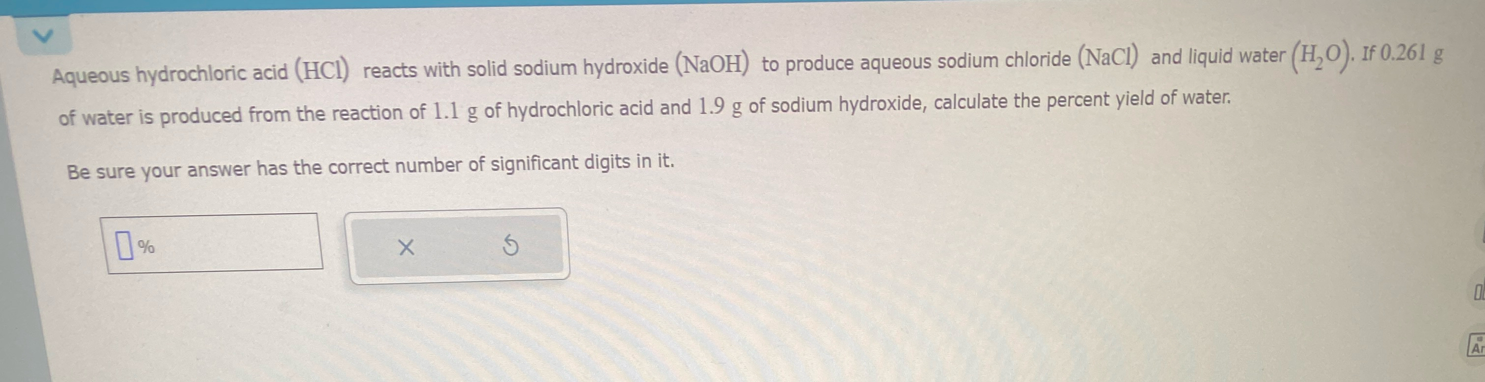 Solved Aqueous hydrochloric acid (HCl) ﻿reacts with solid | Chegg.com