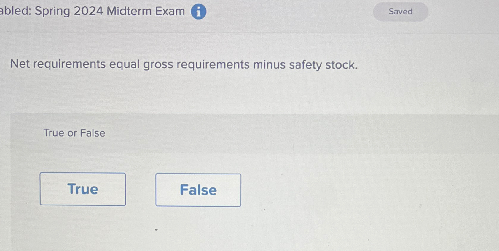 Solved abled: Spring 2024 ﻿Midterm ExamNet requirements | Chegg.com