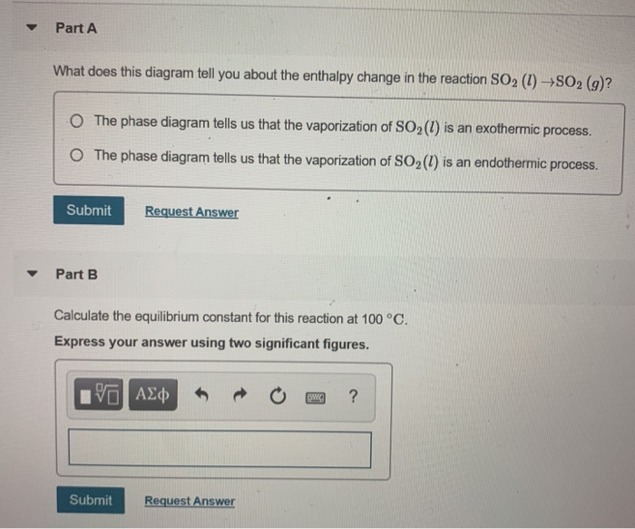 Solved The phase diagram for SO2 is shown here. (Figure 1) | Chegg.com
