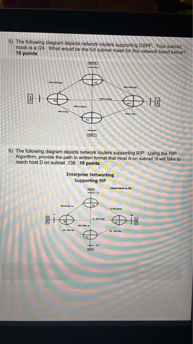 Solved 5) The following diagram depicts network routers | Chegg.com