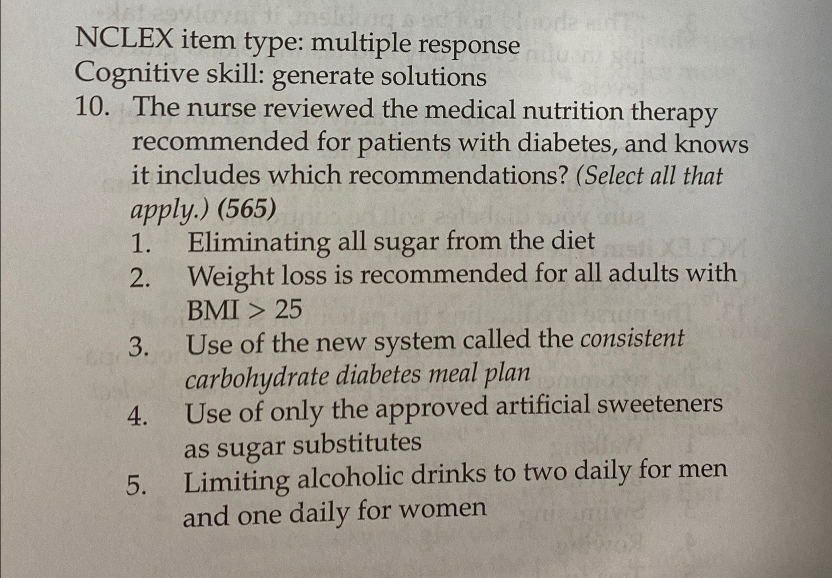 Solved NCLEX item type: multiple responseCognitive skill: | Chegg.com