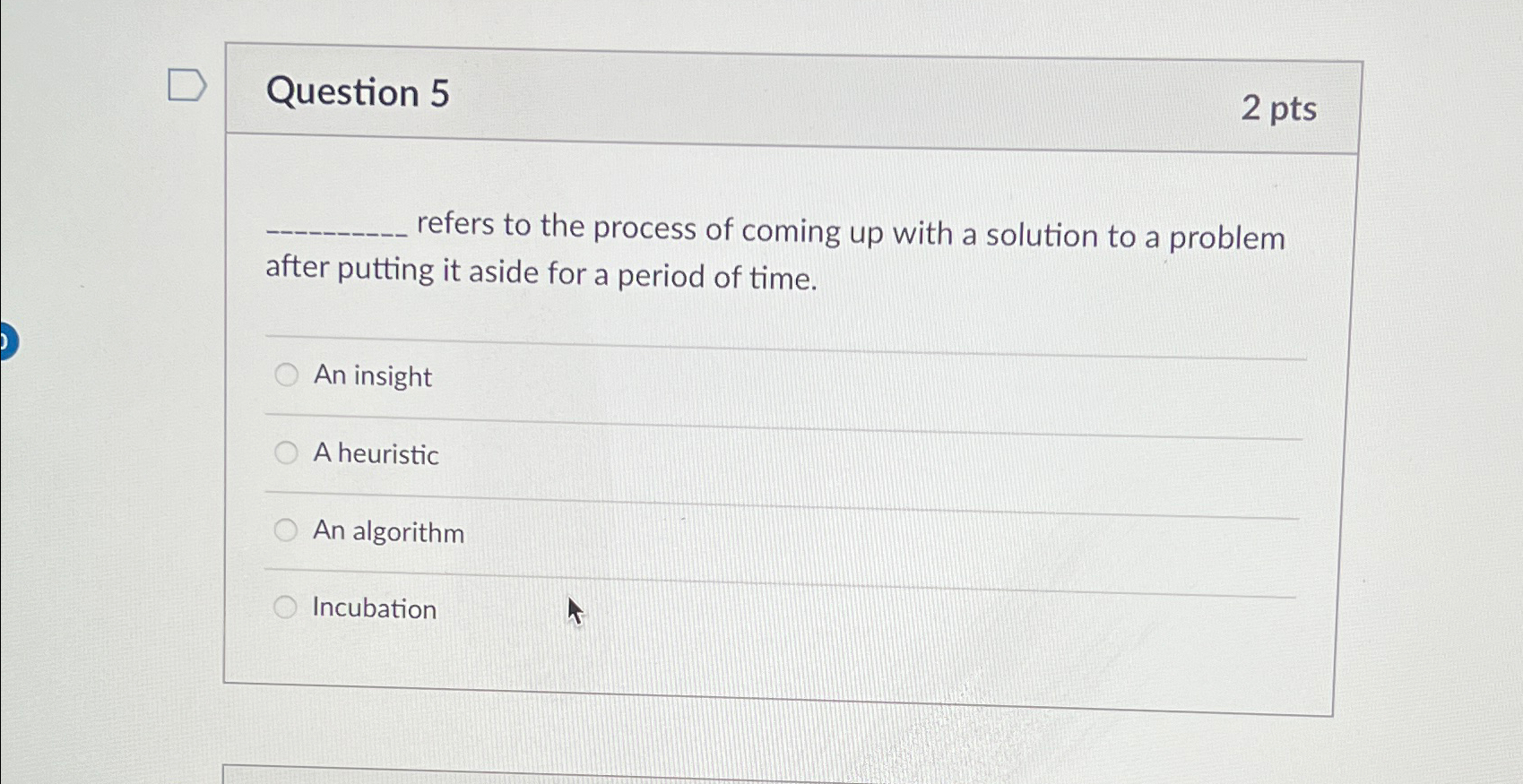 Solved Question 52 ﻿ptsrefers to the process of coming up | Chegg.com