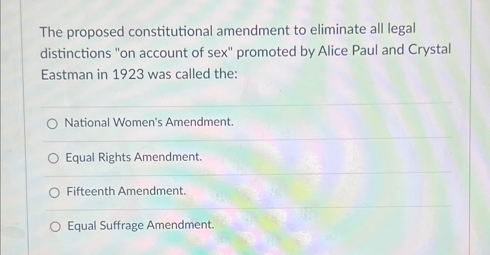 Solved The proposed constitutional amendment to eliminate | Chegg.com