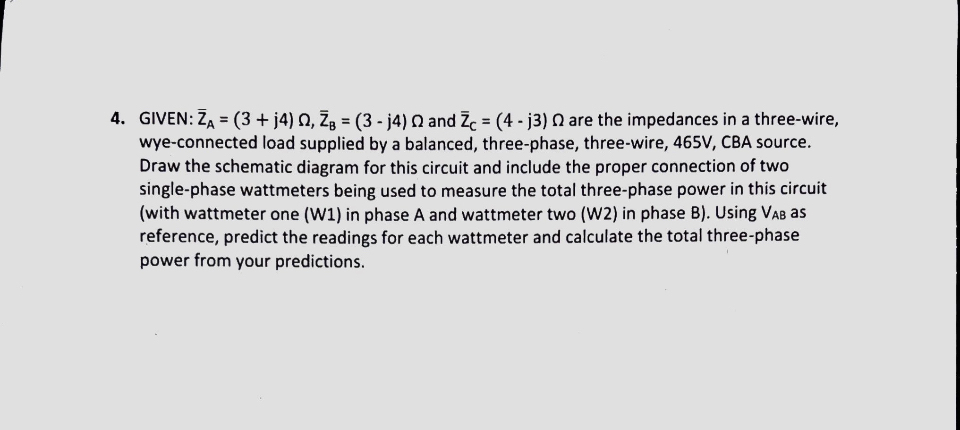 Solved GIVEN: ?bar (Z)A=(3+j4)Ω,bar (Z)B=(3-j4)Ω ﻿and | Chegg.com