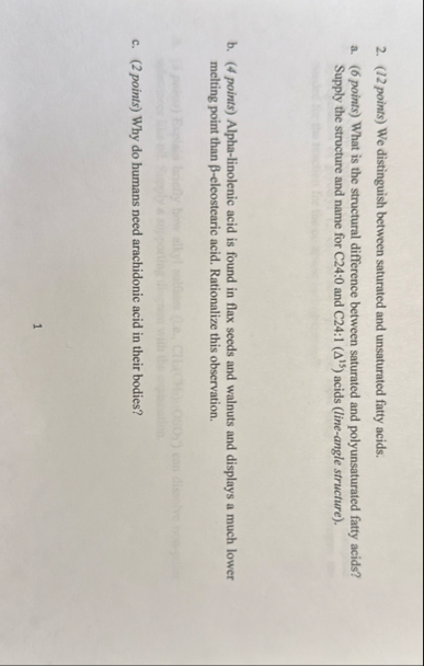 Solved ( 12 ﻿points) ﻿We distinguish between saturated and | Chegg.com