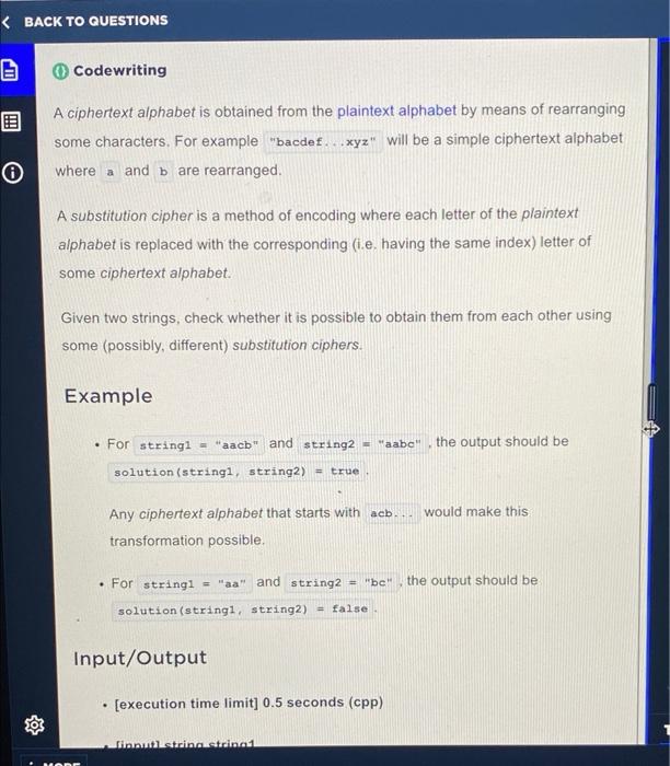 Solved (1) Codewriting A ciphertext alphabet is obtained | Chegg.com