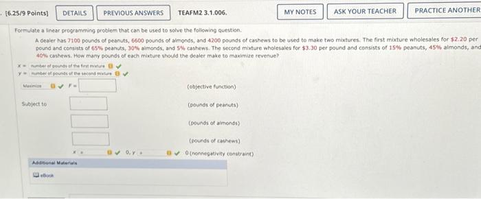 Solved Formulate a linear programming problem that can be | Chegg.com