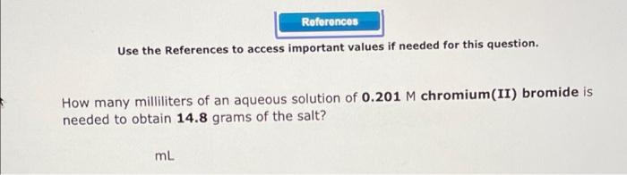 Solved Roferoncos Use the References to access important | Chegg.com