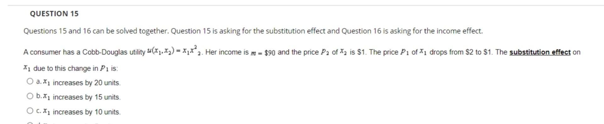 Solved Questions 15 and 16 can be solved together. Question | Chegg.com