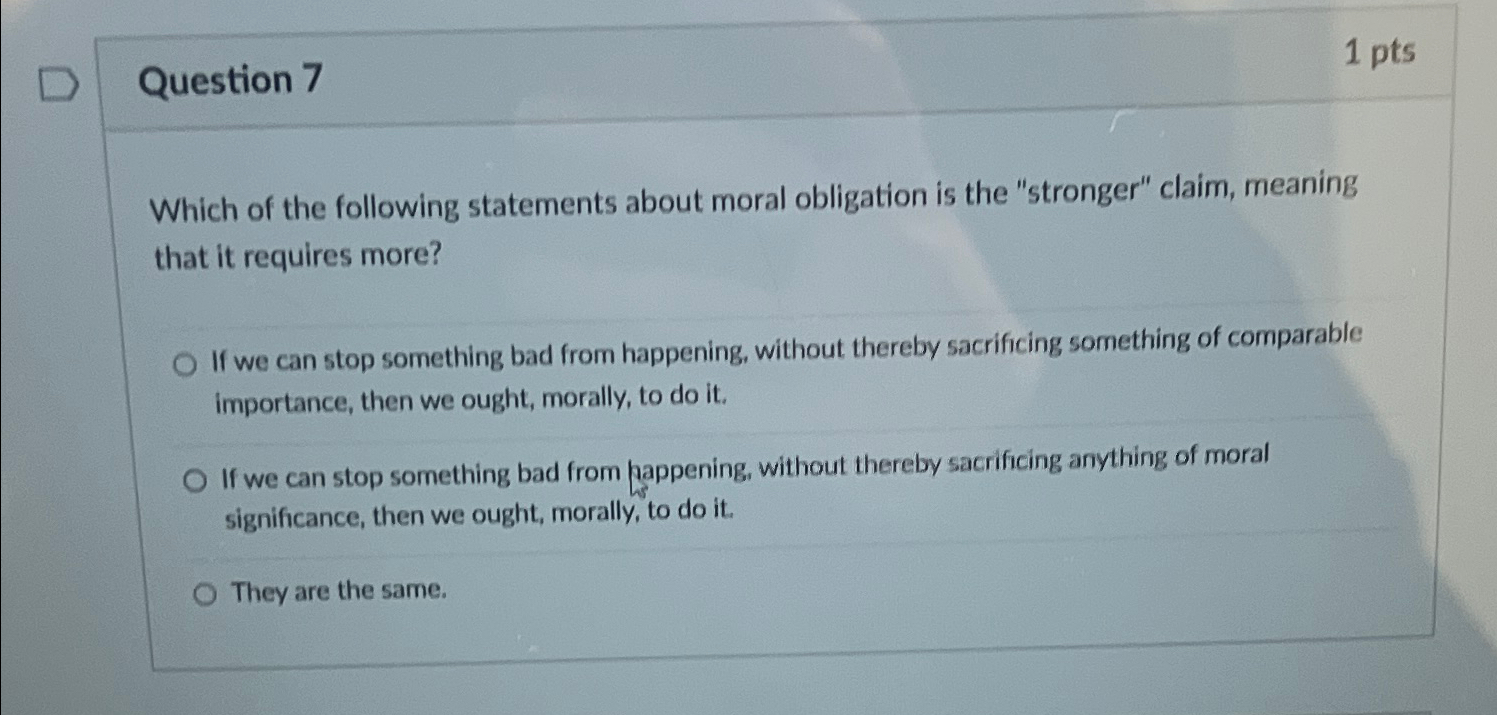 Question 71 ﻿ptsWhich of the following statements | Chegg.com
