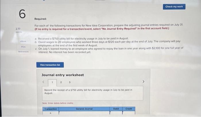 Solved Required: For each of the following transactions for | Chegg.com