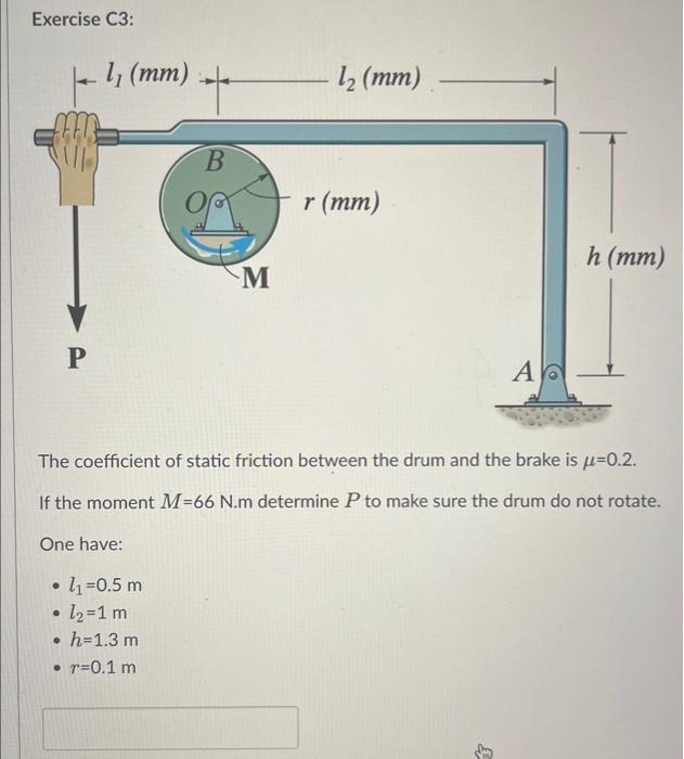 Solved Exercise C3: The coefficient of static friction | Chegg.com
