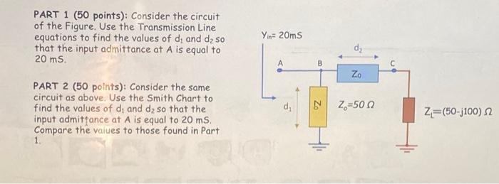 Solved PART 1 (50 points): Consider the circuit of the | Chegg.com